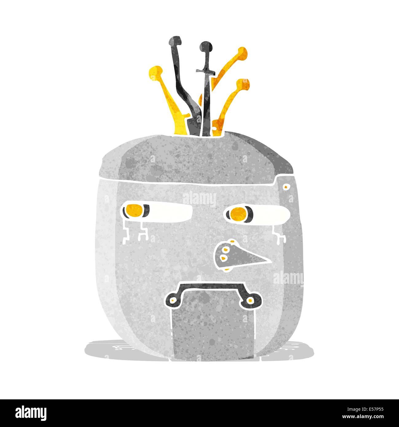 cartoon robot head Stock Vector Image & Art - Alamy