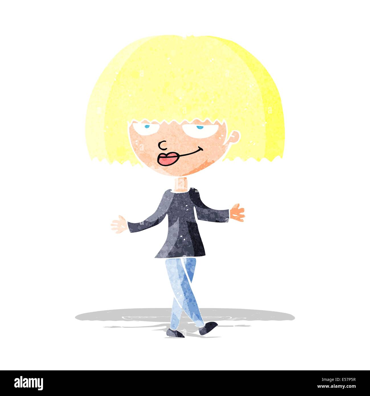 cartoon smug looking woman Stock Vector Image & Art - Alamy
