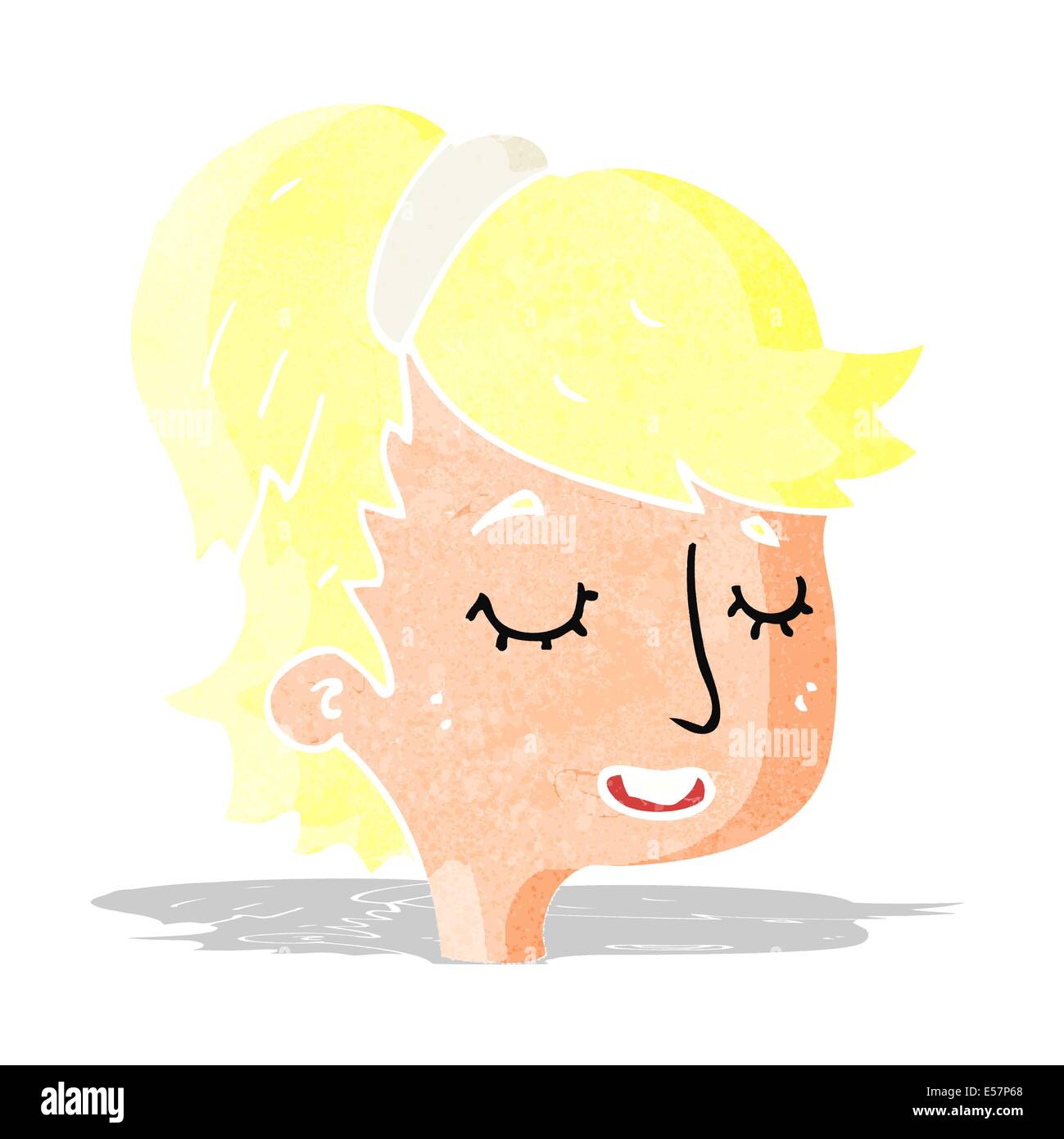 cartoon pretty female face Stock Vector Image & Art - Alamy
