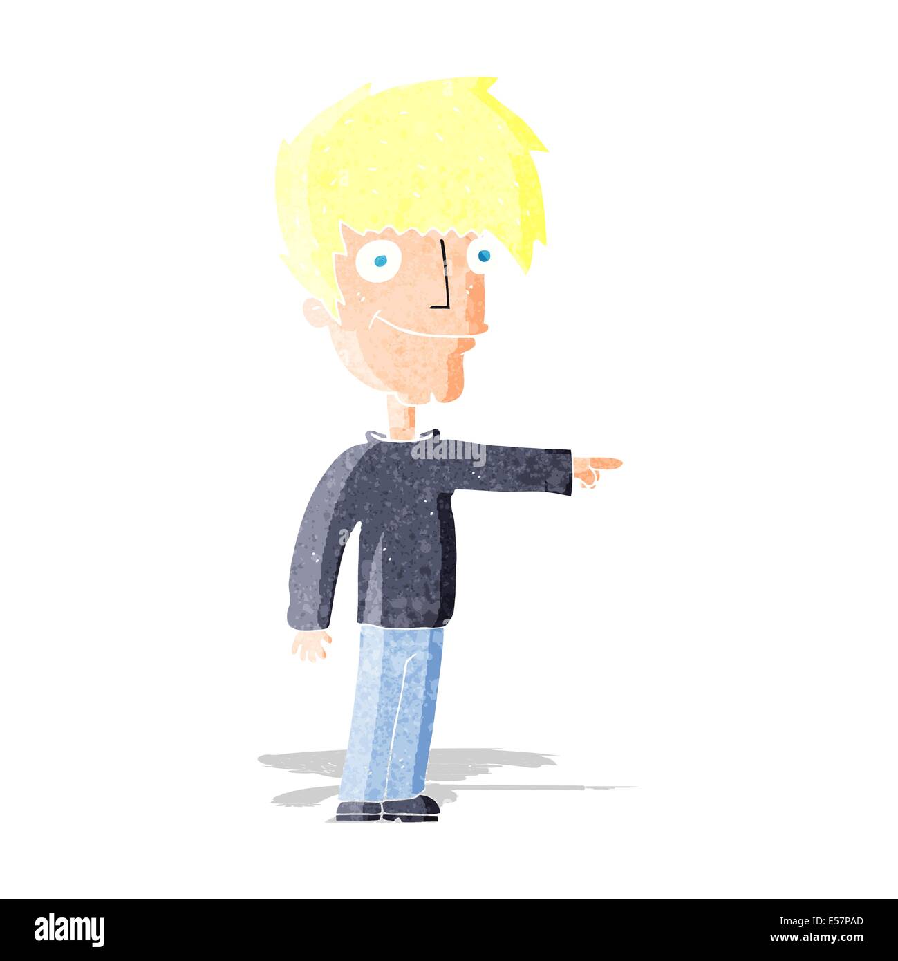 cartoon happy man pointing Stock Vector Image & Art - Alamy