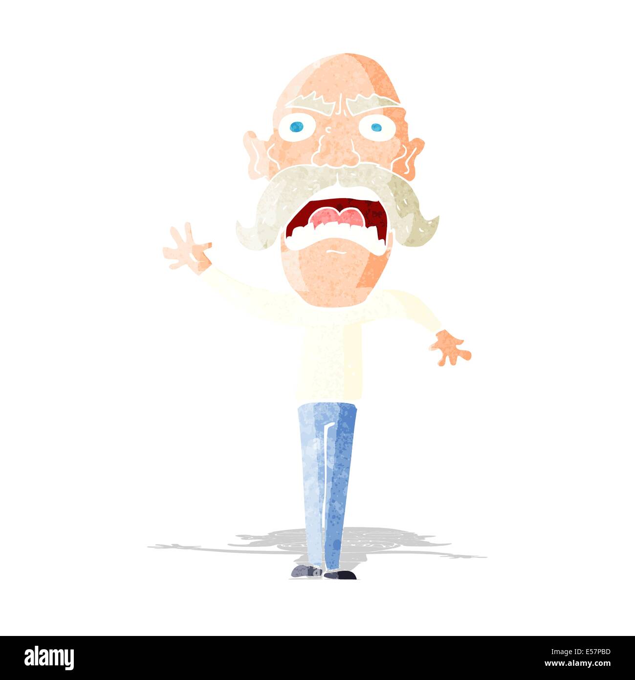 cartoon angry old man Stock Vector Image & Art - Alamy