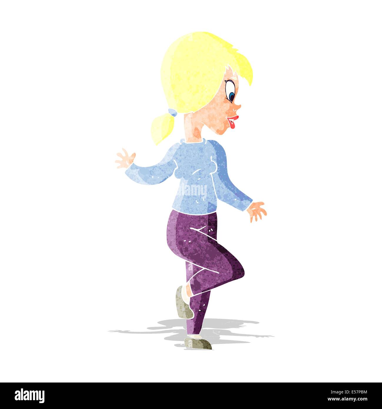 cartoon woman waving Stock Vector Image & Art - Alamy