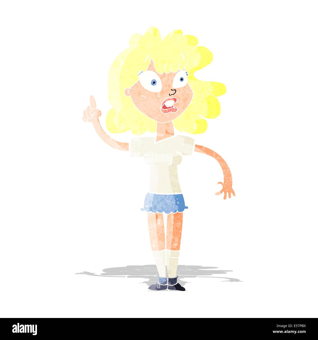cartoon woman making point Stock Vector Image & Art - Alamy