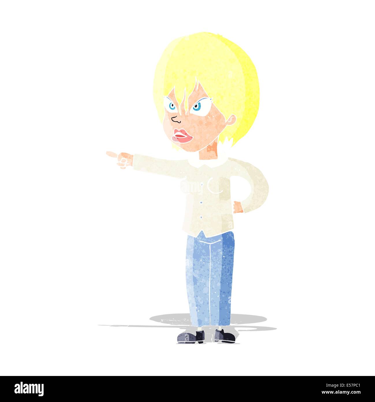 cartoon woman accusing Stock Vector Image & Art - Alamy