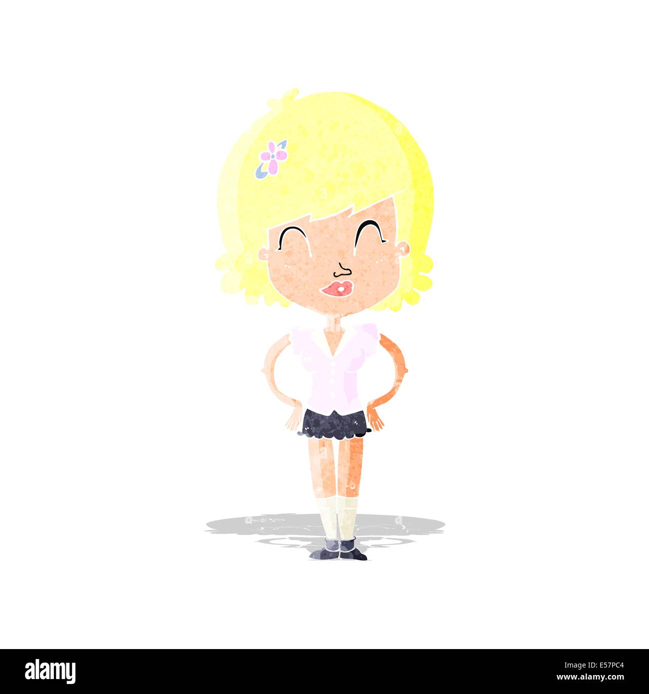 cartoon happy woman Stock Vector Image & Art - Alamy