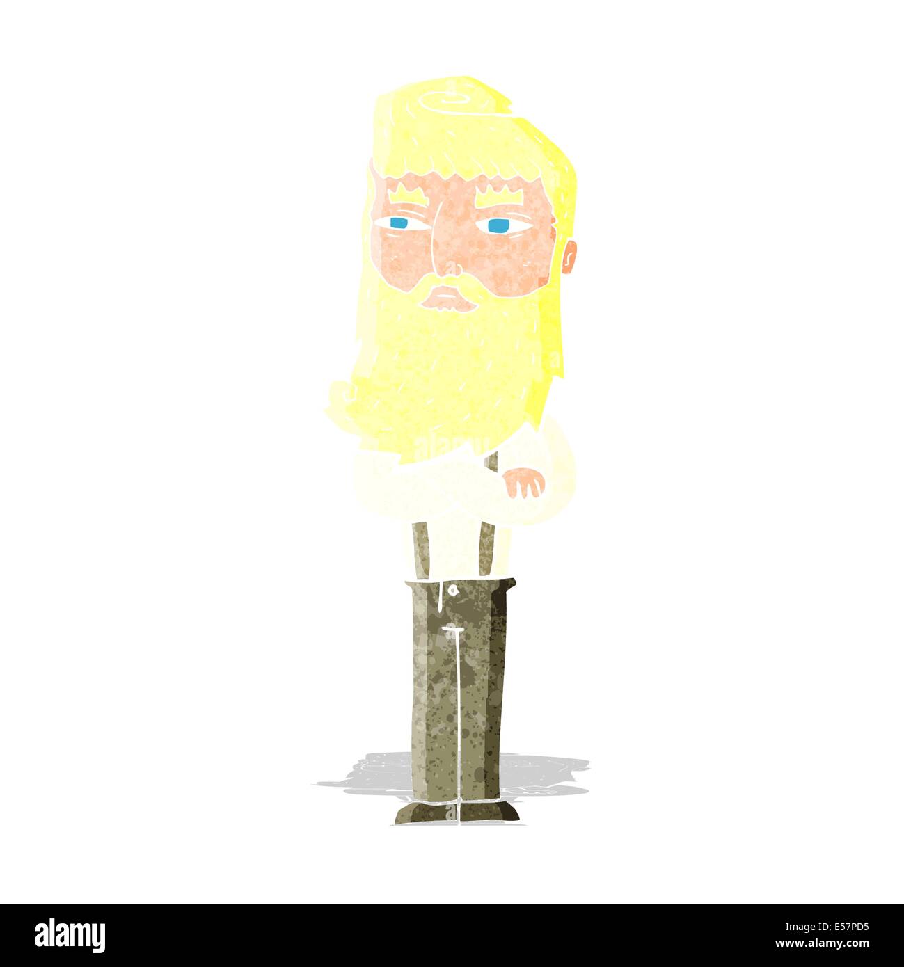 cartoon serious man with beard Stock Vector Image & Art - Alamy