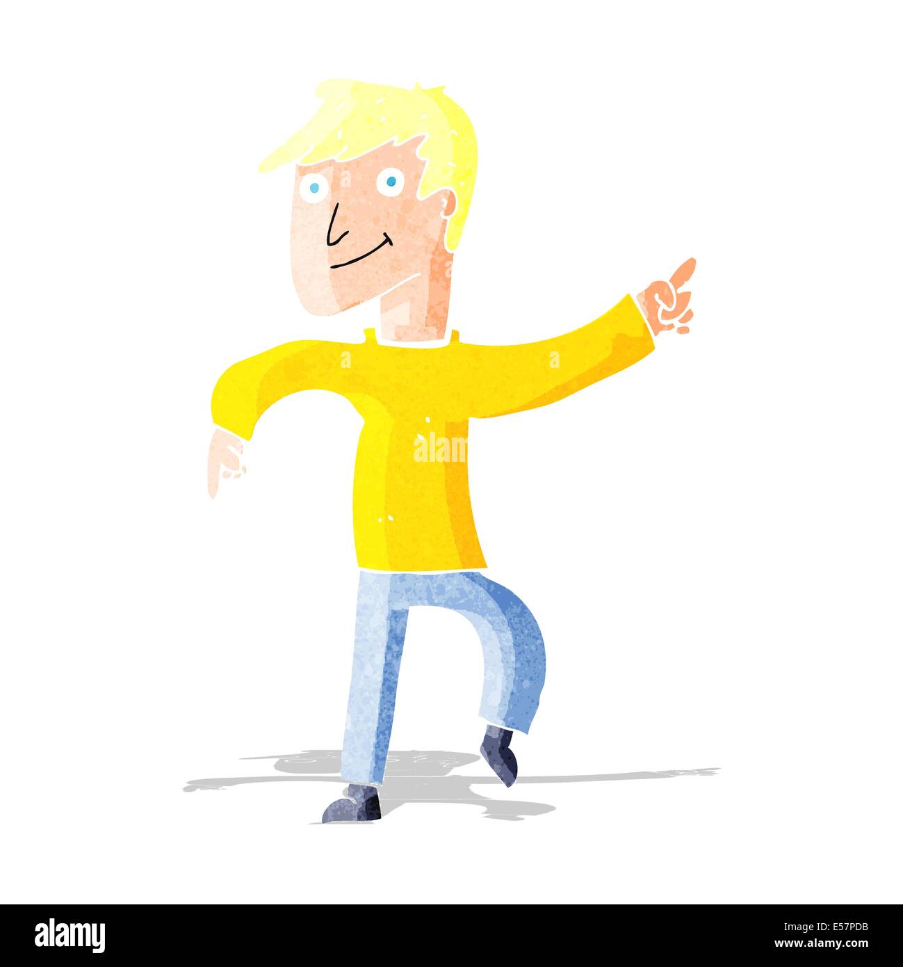 cartoon happy man pointing Stock Vector Image & Art - Alamy