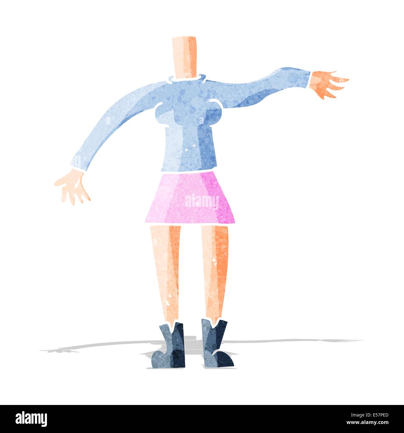 cartoon female body (add photos or mix and match cartoons Stock Vector ...