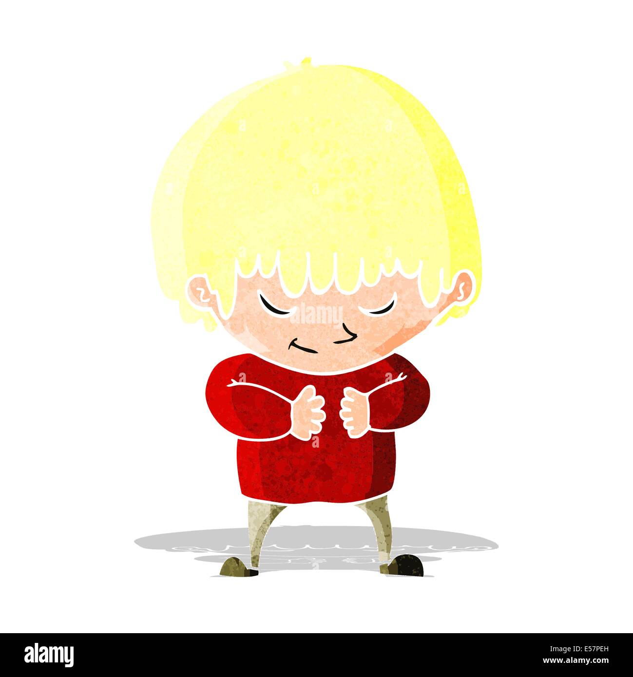 cartoon shy boy Stock Vector Image & Art - Alamy