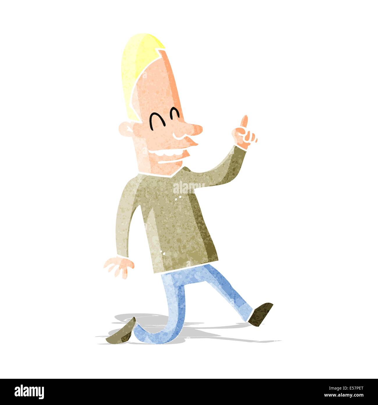 cartoon happy man pointing Stock Vector Image & Art - Alamy