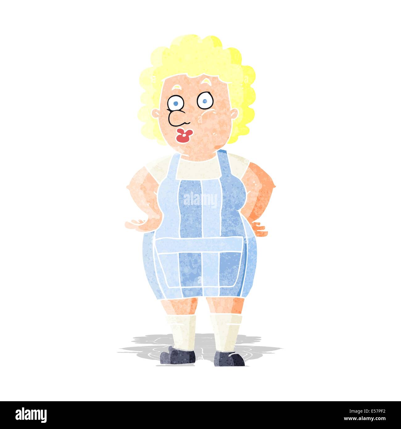cartoon woman in kitchen apron Stock Vector Image & Art - Alamy