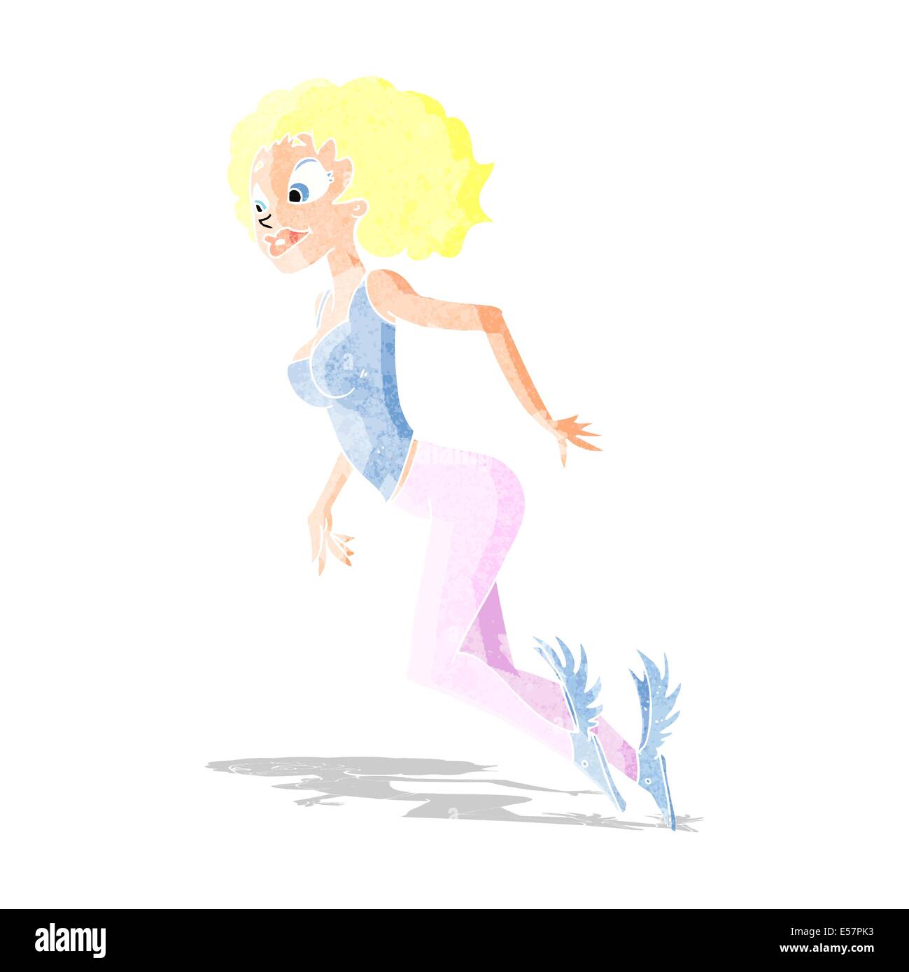 cartoon flying woman Stock Vector Image & Art - Alamy