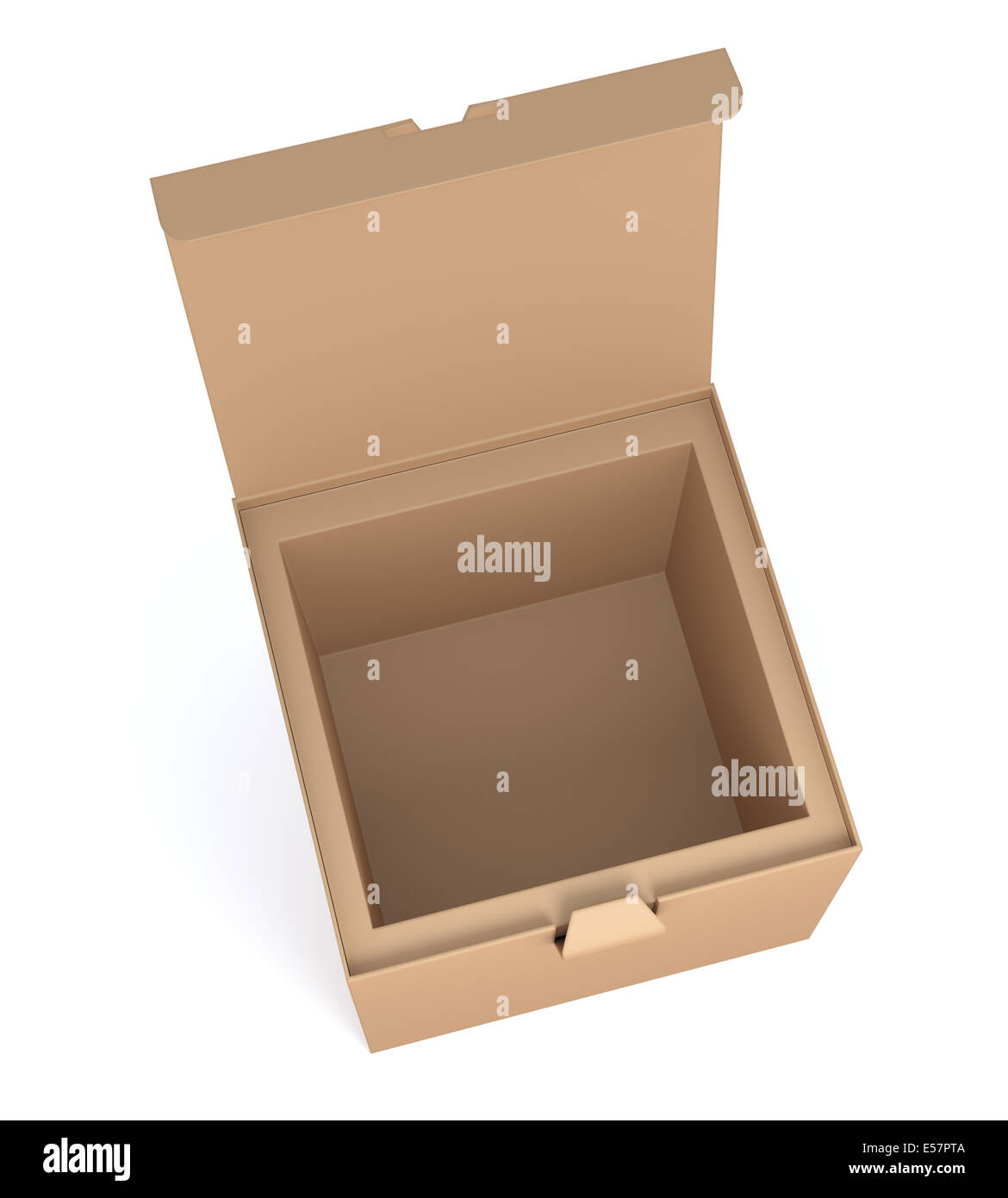 Brown cardboard box isolated on white background Stock Photo - Alamy