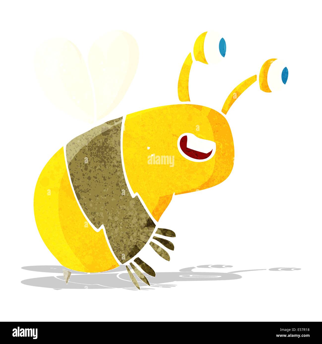 cartoon happy bee Stock Vector Image & Art - Alamy