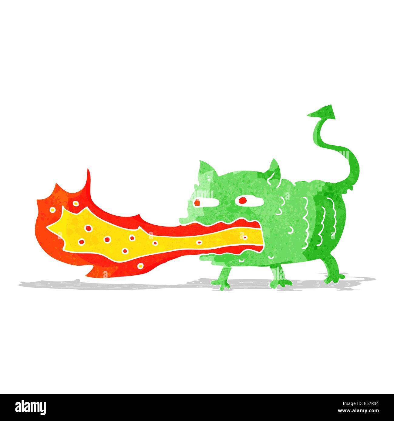 cartoon fire breathing imp Stock Vector Image & Art - Alamy