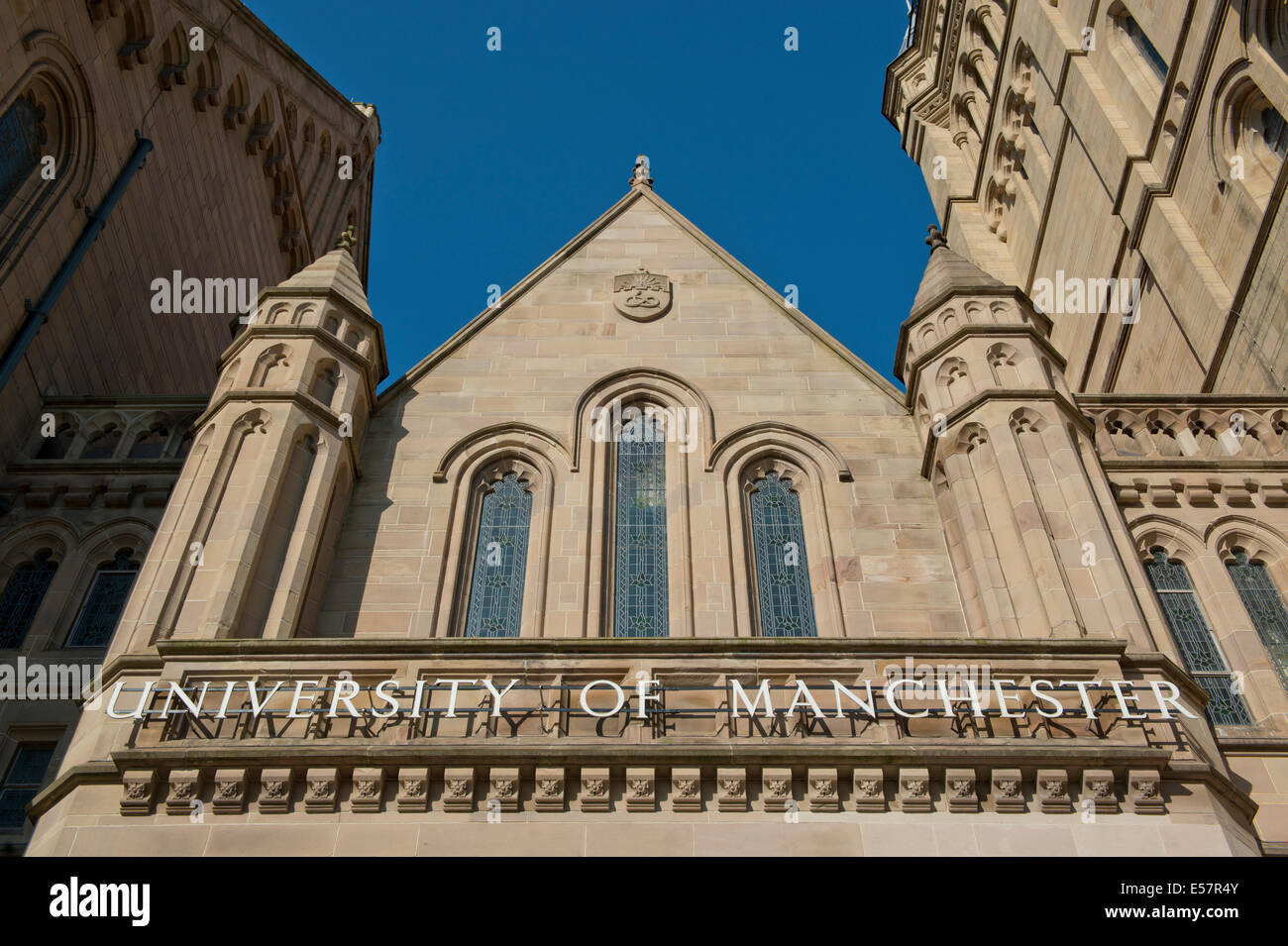 The signage of the Victoria Building at The University of Manchester ...