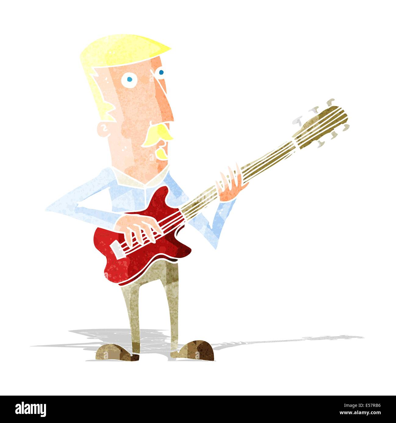 cartoon man playing electric guitar Stock Vector Image & Art - Alamy