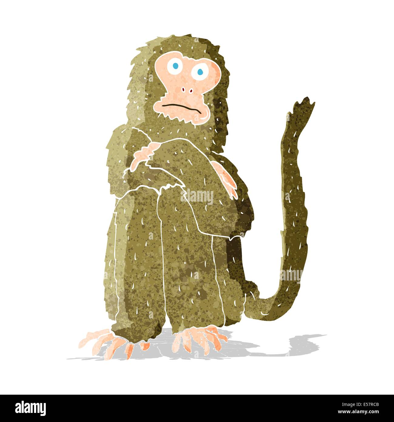 Sad monkey cartoon Cut Out Stock Images & Pictures - Alamy