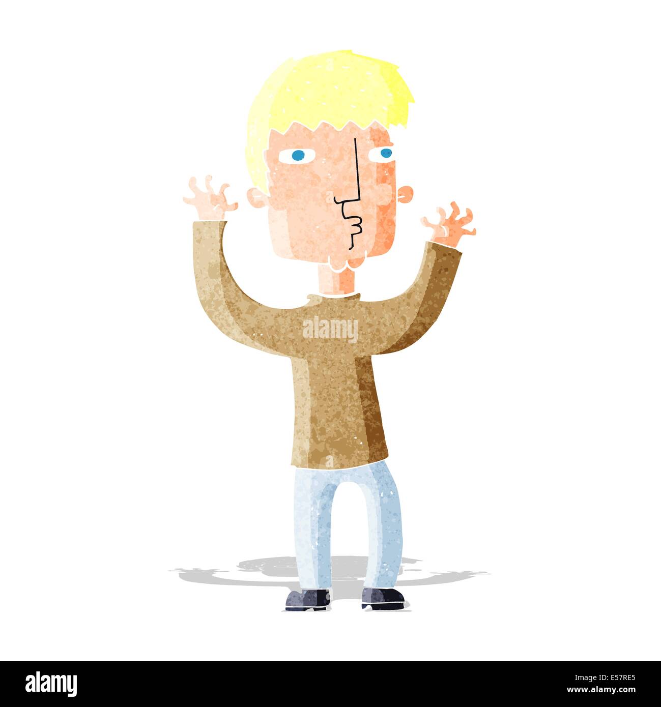 cartoon anxious man Stock Vector Image & Art - Alamy