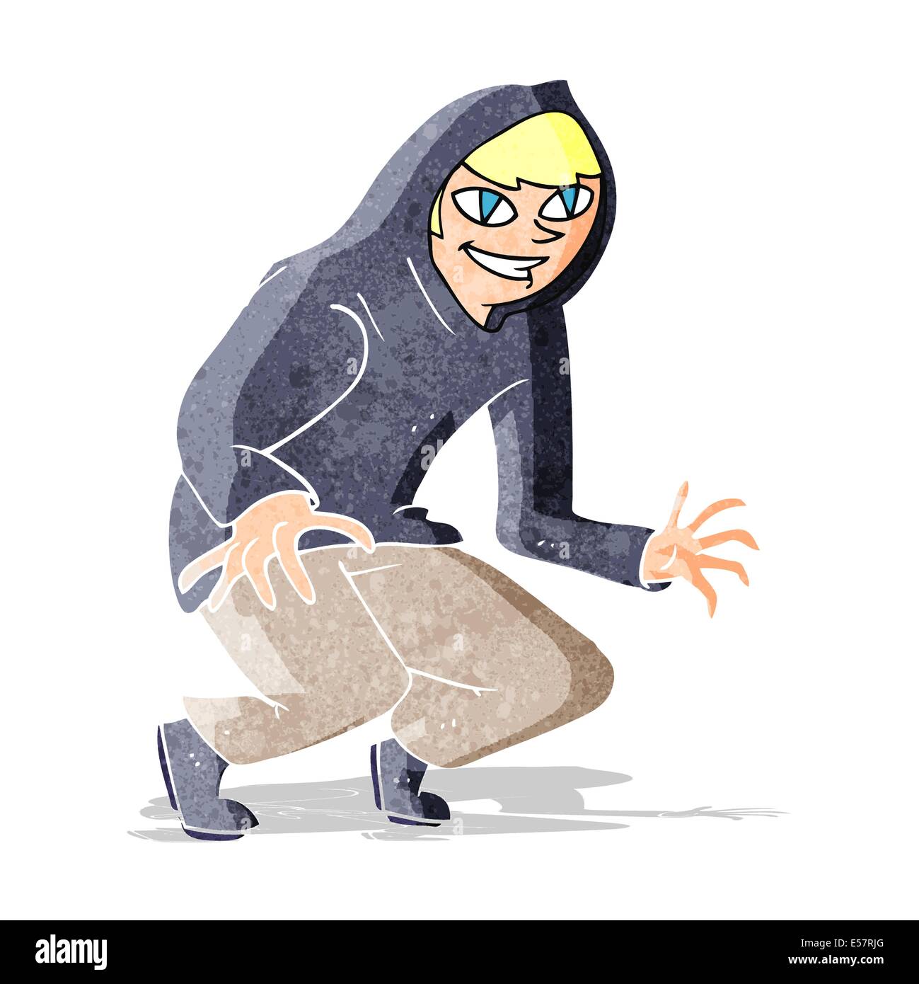 cartoon mischievous boy in hooded top Stock Vector Image & Art - Alamy