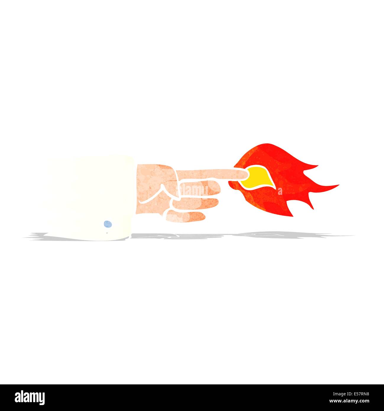 cartoon flaming pointing finger symbol Stock Vector Image & Art - Alamy