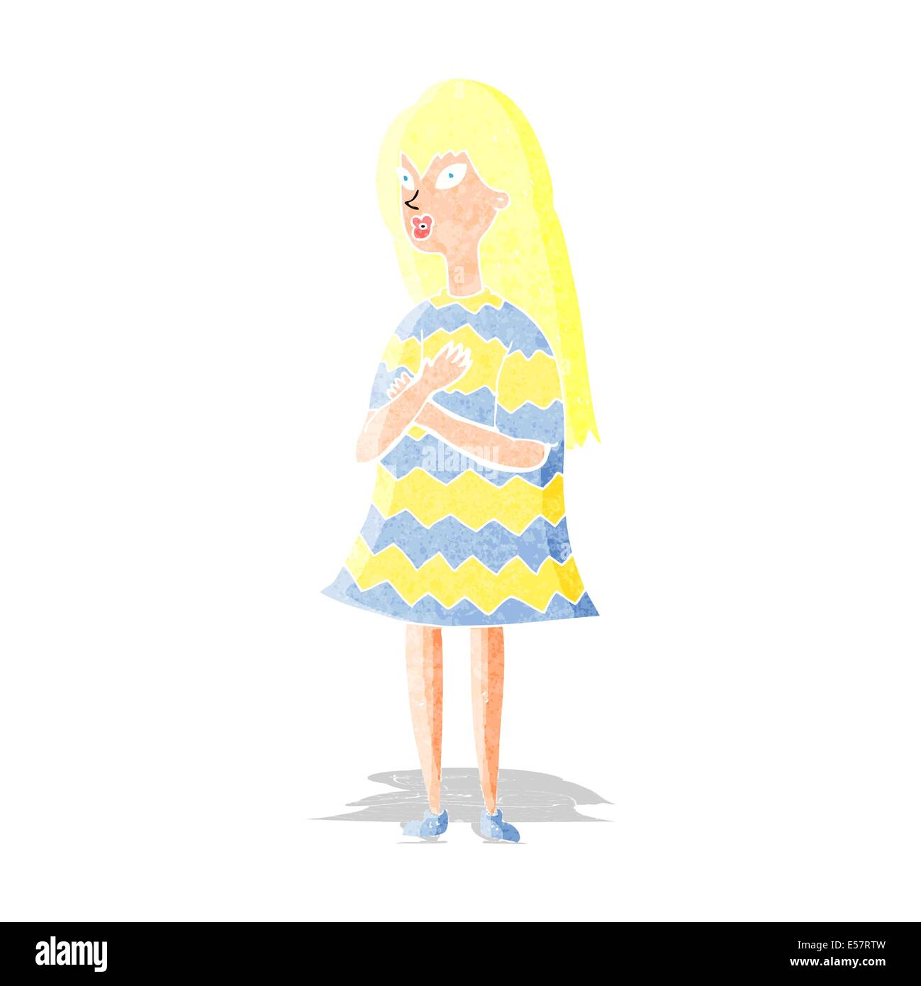 cartoon surprised girl Stock Vector Image & Art - Alamy