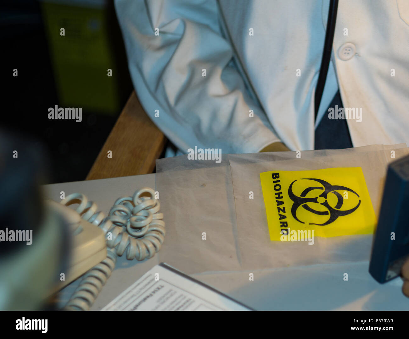 Yellow Biohazard Label Stock Photo - Alamy