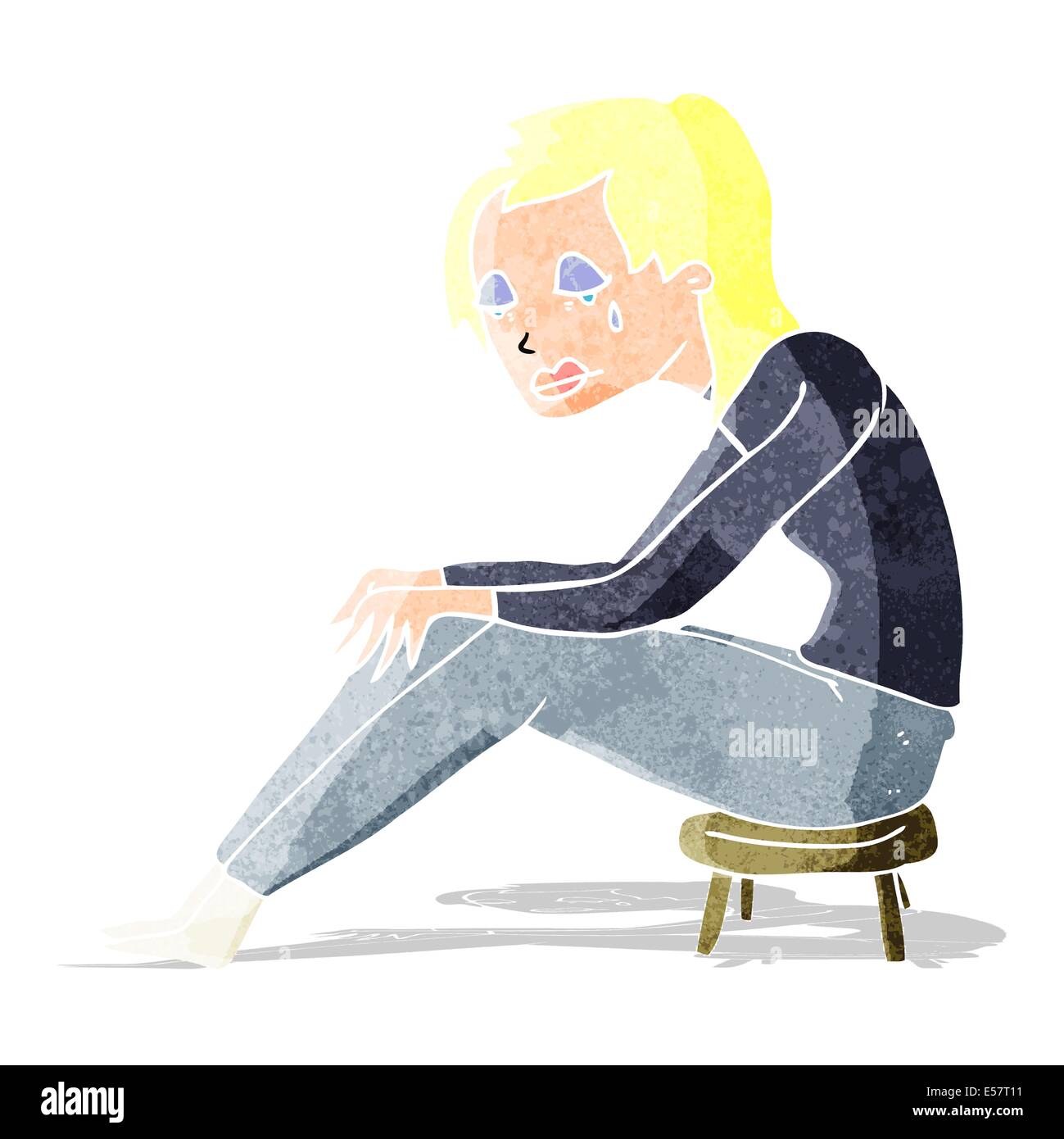 cartoon crying woman Stock Vector Image & Art - Alamy