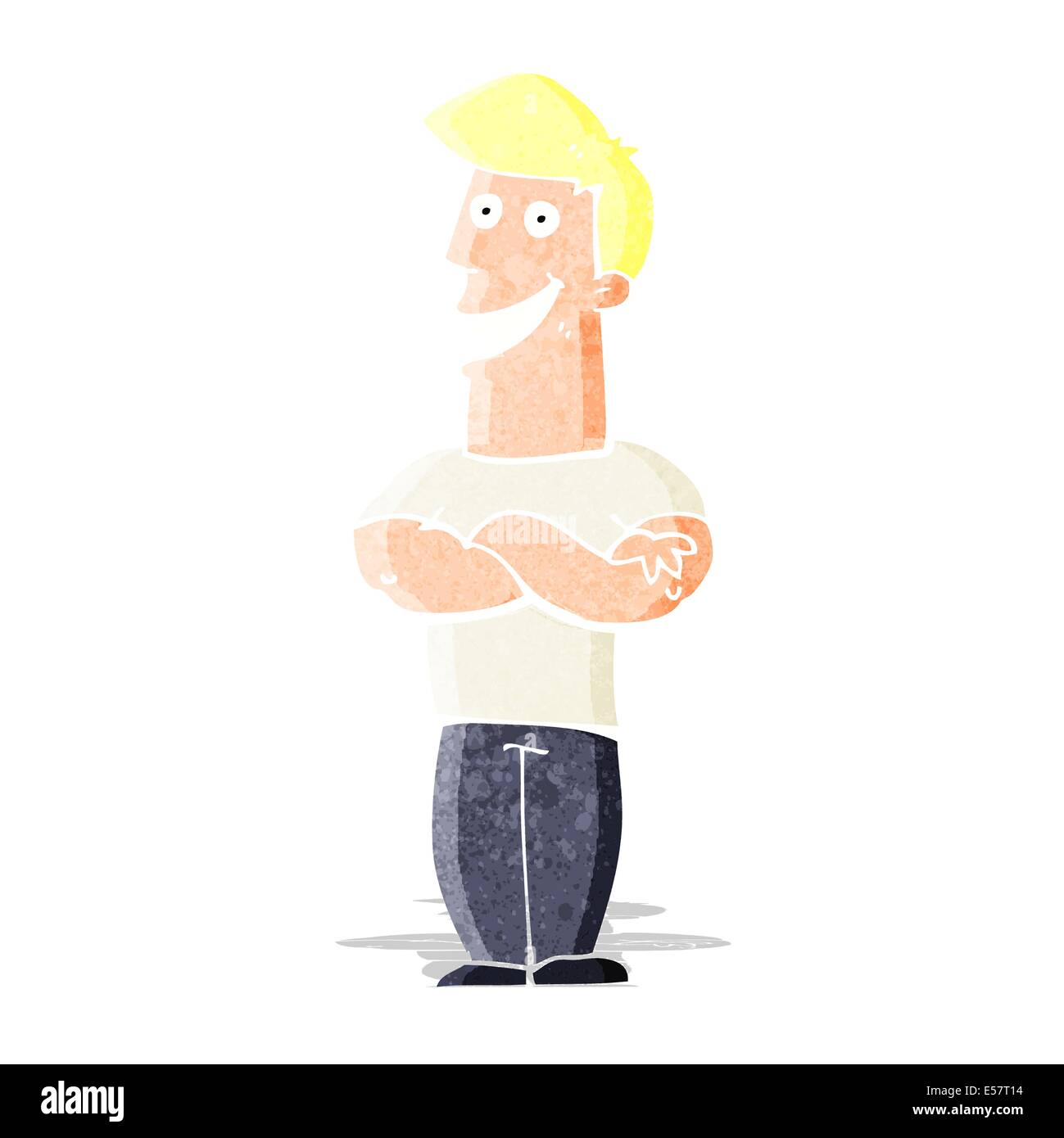 cartoon grinning man Stock Vector Image & Art - Alamy
