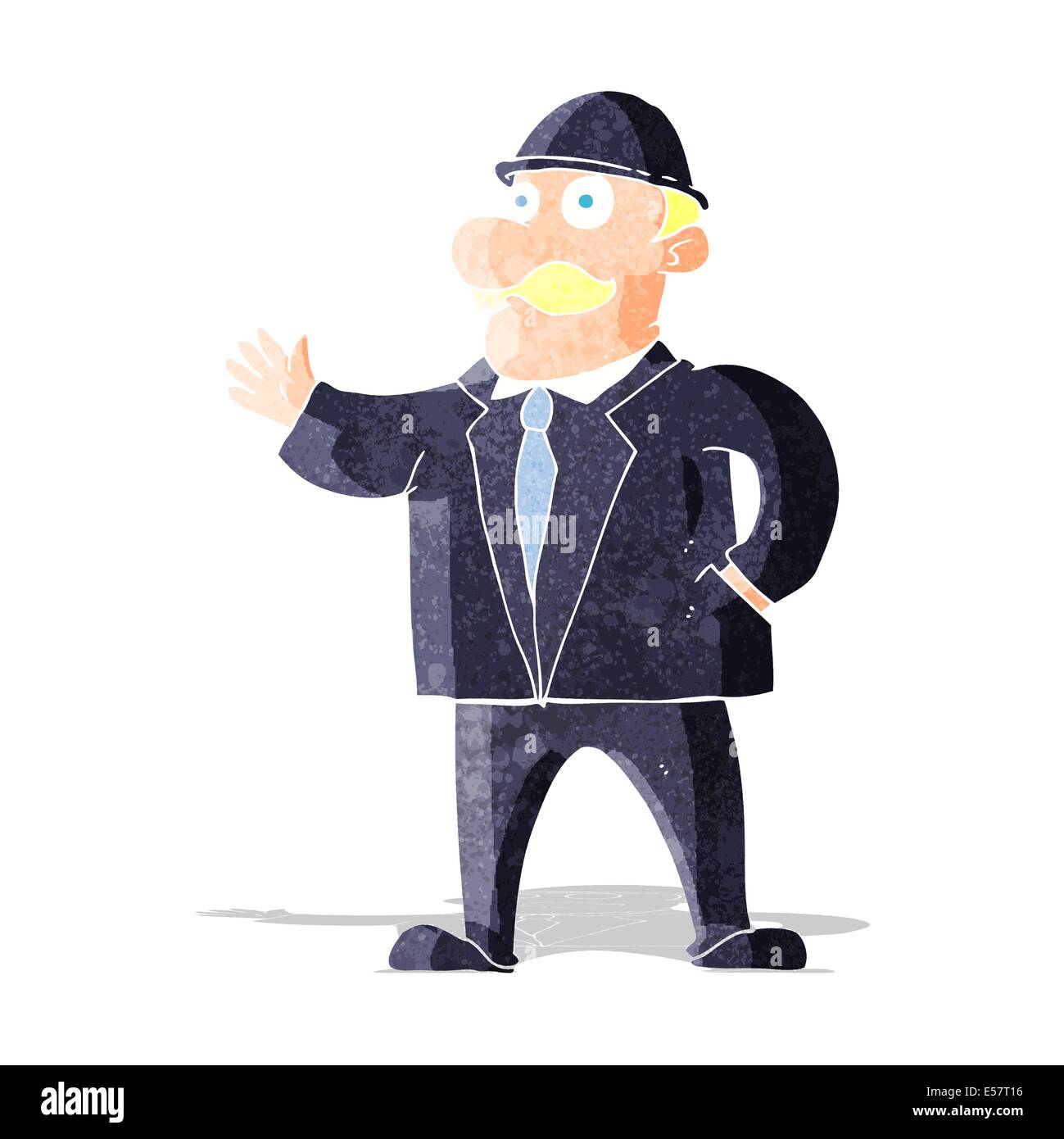 cartoon sensible businessman in bowler hat Stock Vector Image & Art - Alamy