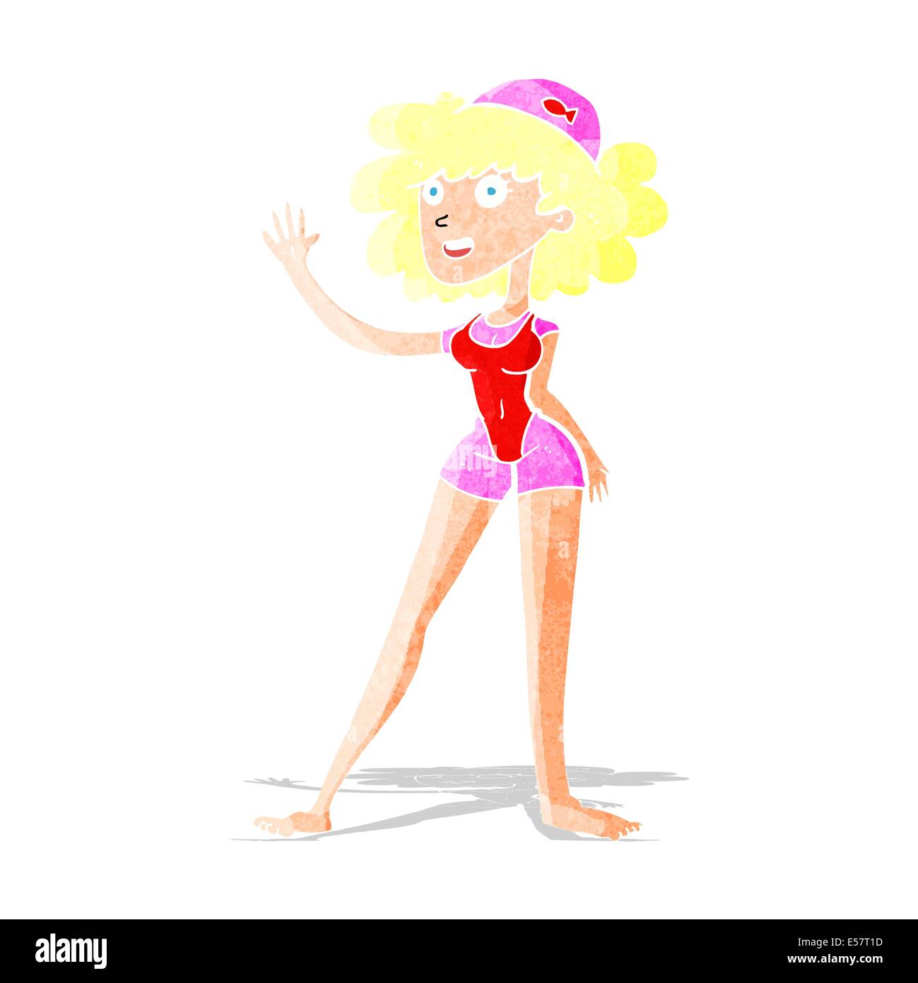 cartoon swimmer woman Stock Vector Image & Art - Alamy