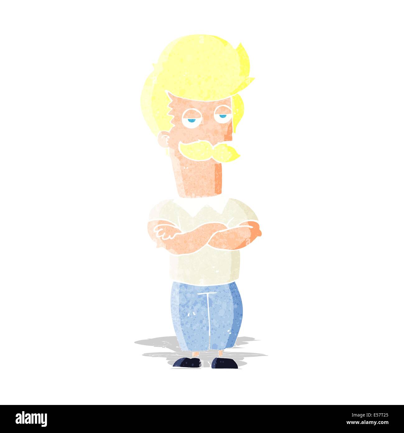 cartoon mustache muscle man Stock Vector Image & Art - Alamy