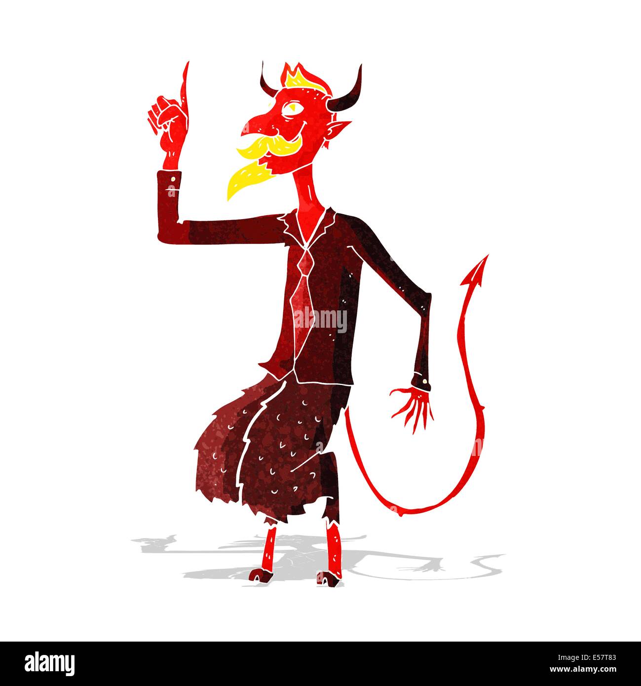 cartoon devil in shirt and tie Stock Vector Image & Art - Alamy