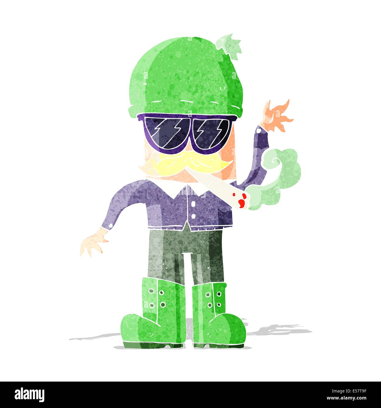 Cartoon Person Smoking Weed