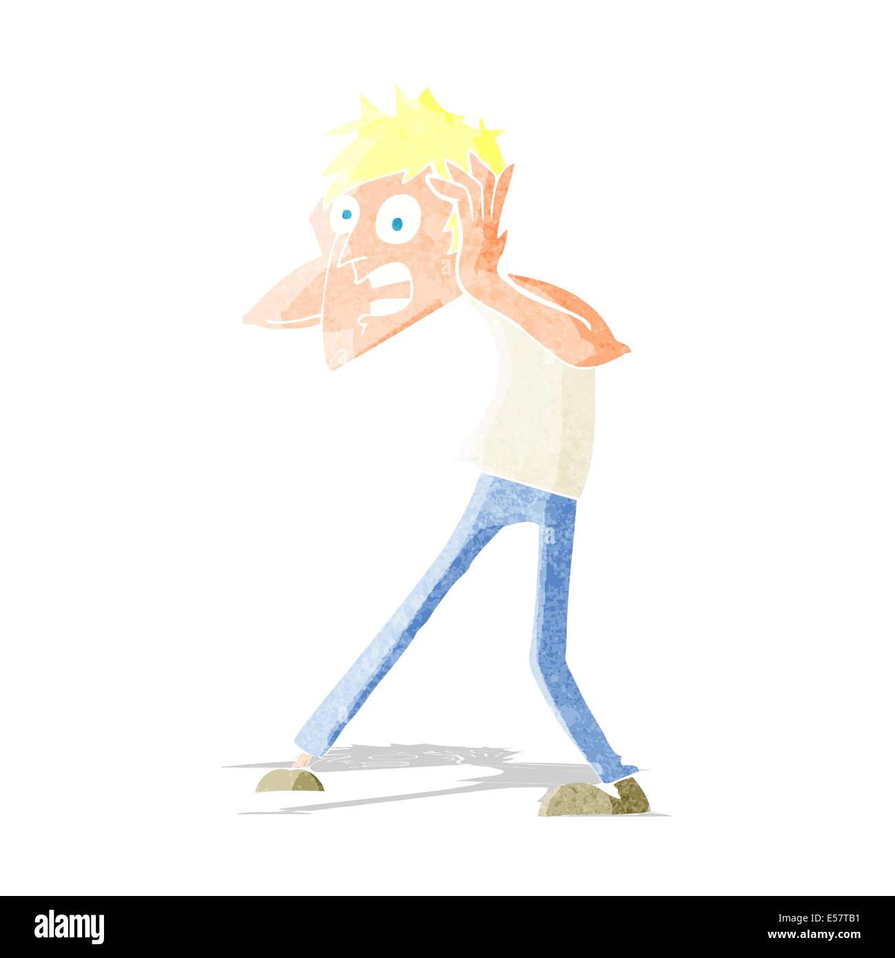 cartoon man panicking Stock Vector Image & Art - Alamy