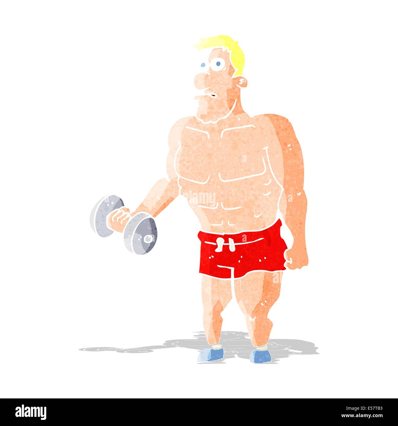 cartoon man lifting weights Stock Vector Image & Art - Alamy