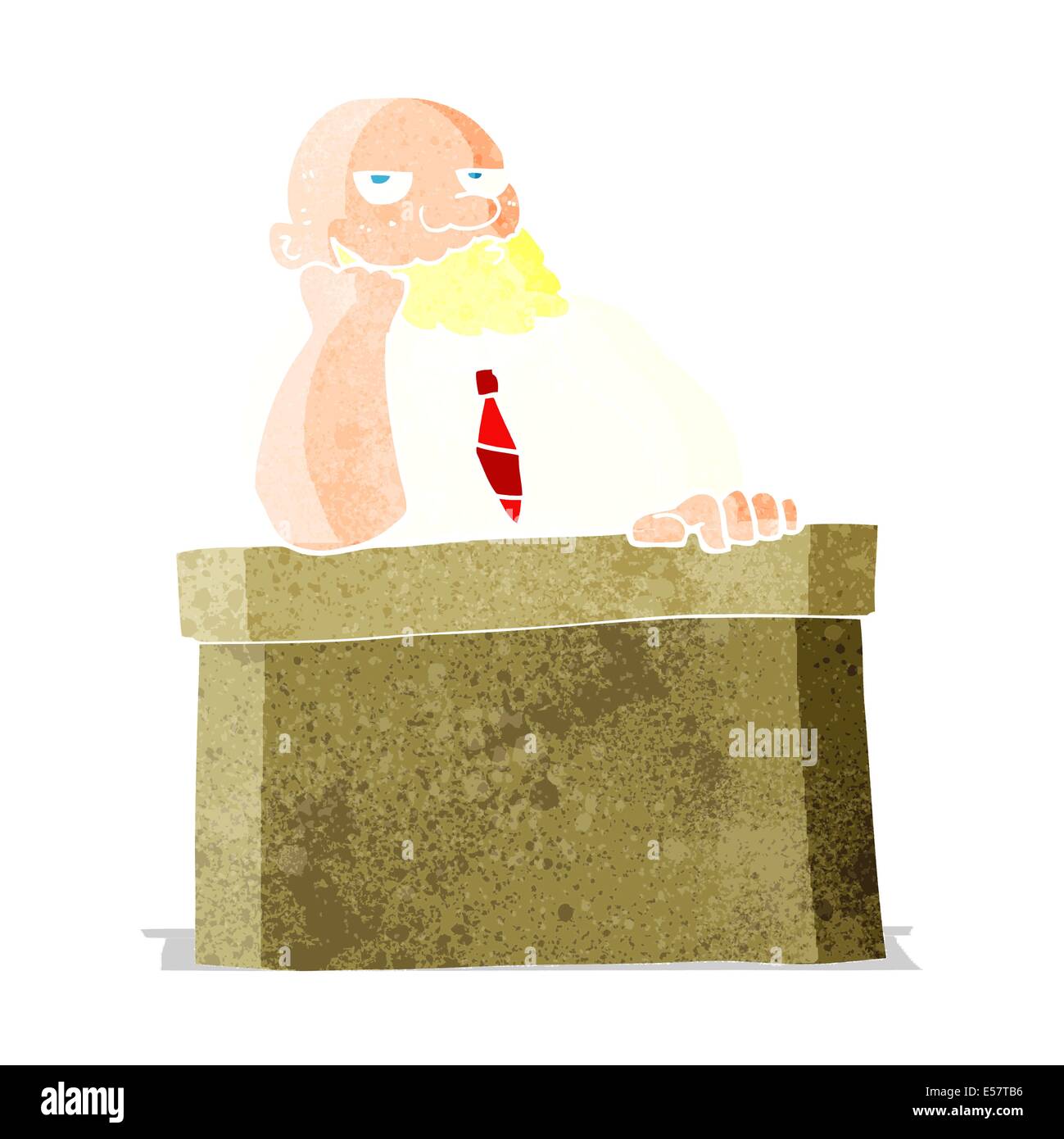 cartoon bored man at desk Stock Vector Image & Art - Alamy