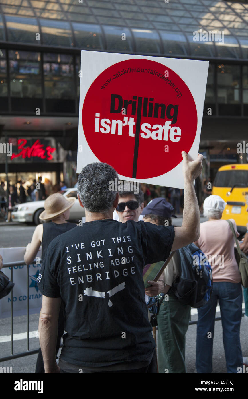 Major No Fracking in NY State demonstration in the heart of NYC at 42nd ...
