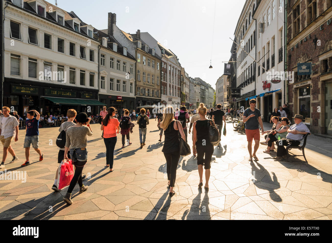 Strøget, Strøget, pedestrian zone, Copenhagen Stock Photo - Alamy