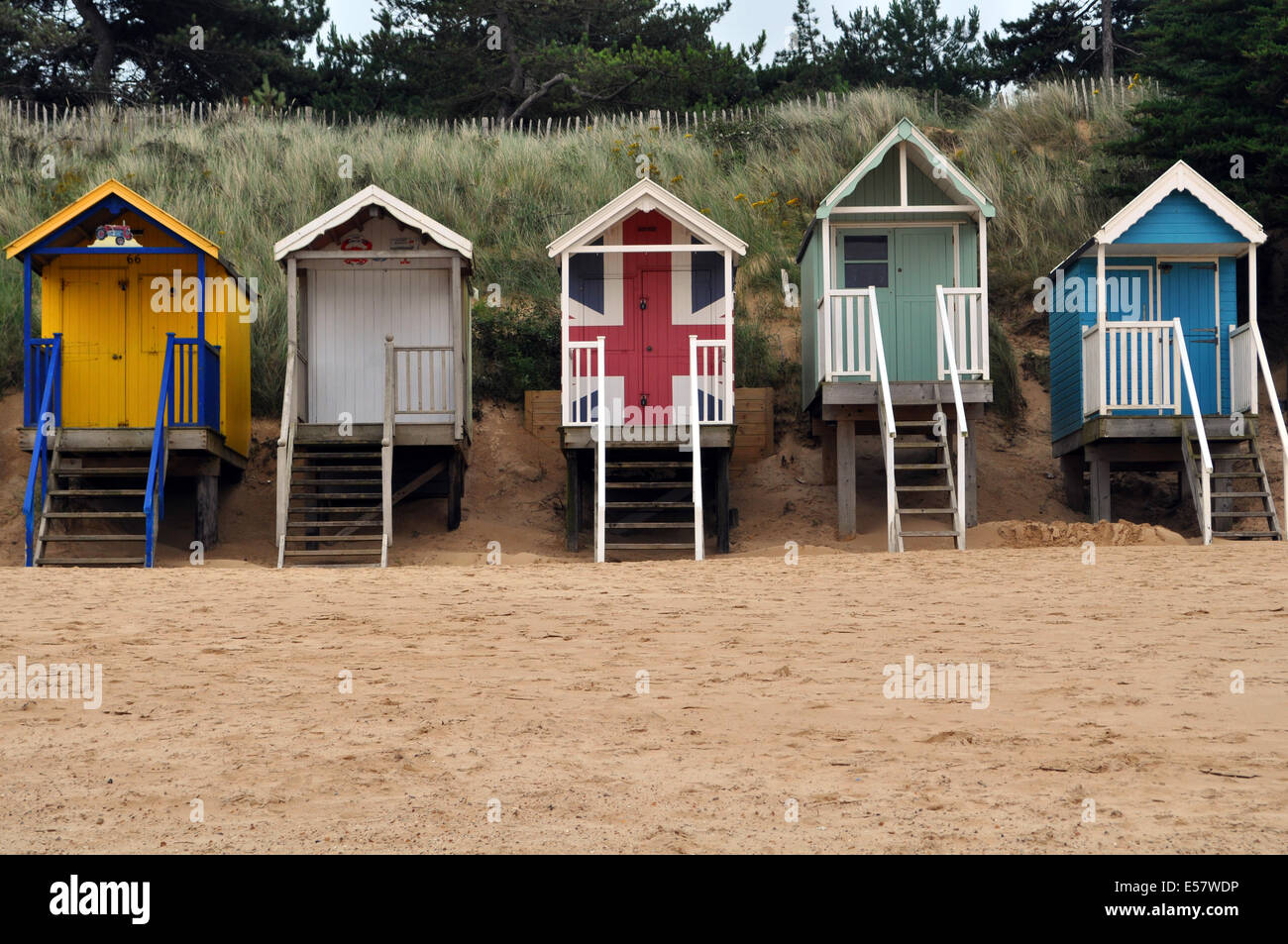 English Beach Huts Stock Photo - Alamy