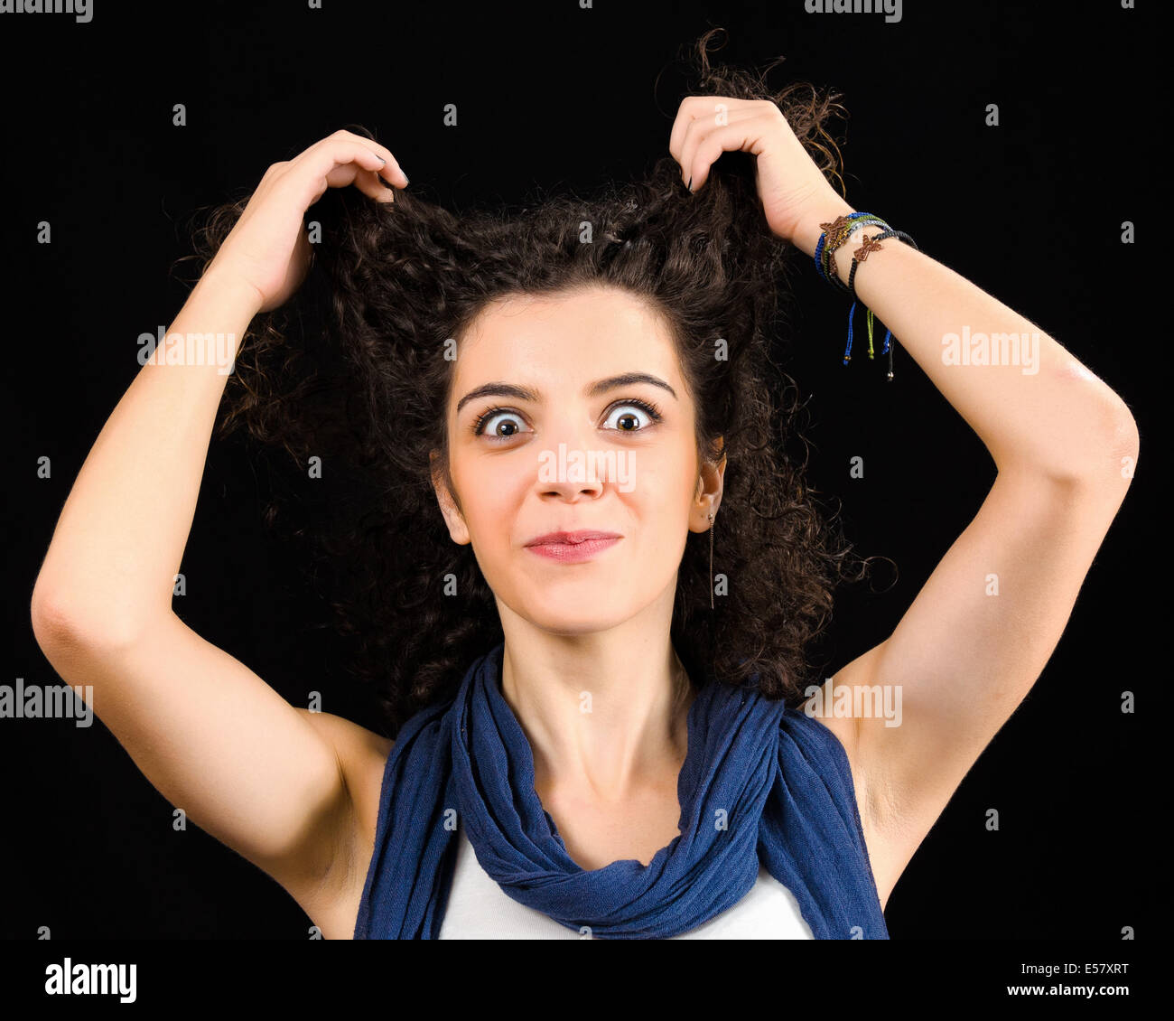 Funny Young Woman Stock Photo - Alamy