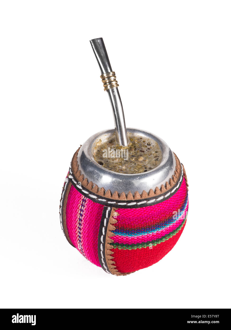 Traditional mate drink from South America, an infusion of Yerba Mate ...