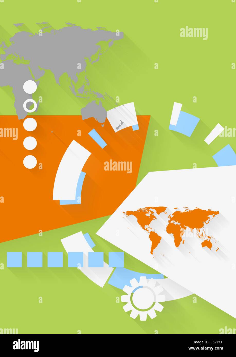 Abstract concept flat tech design. Vector background Stock Photo - Alamy