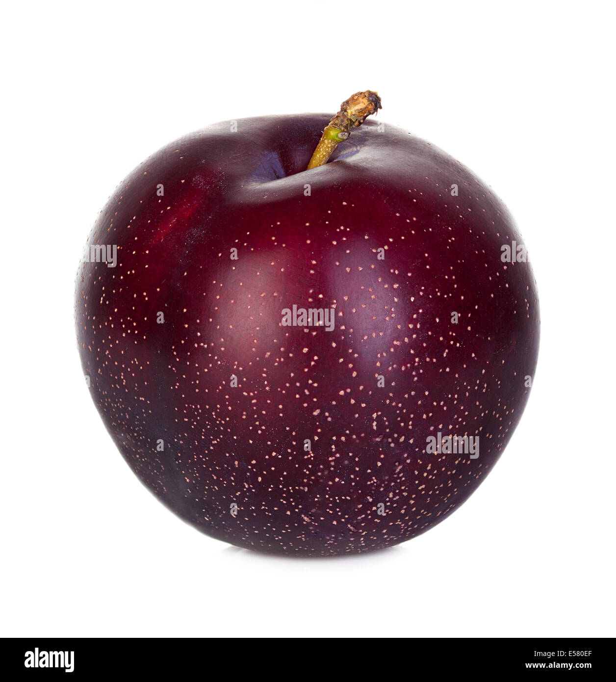 plums isolated on a white background Stock Photo - Alamy