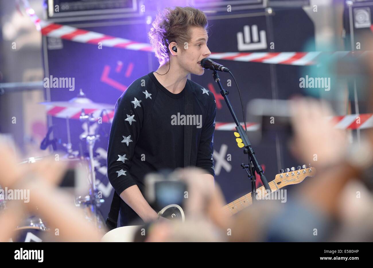 New York, NY, USA. 22nd July, 2014. 5 Seconds of Summer, Luke Hemmings ...