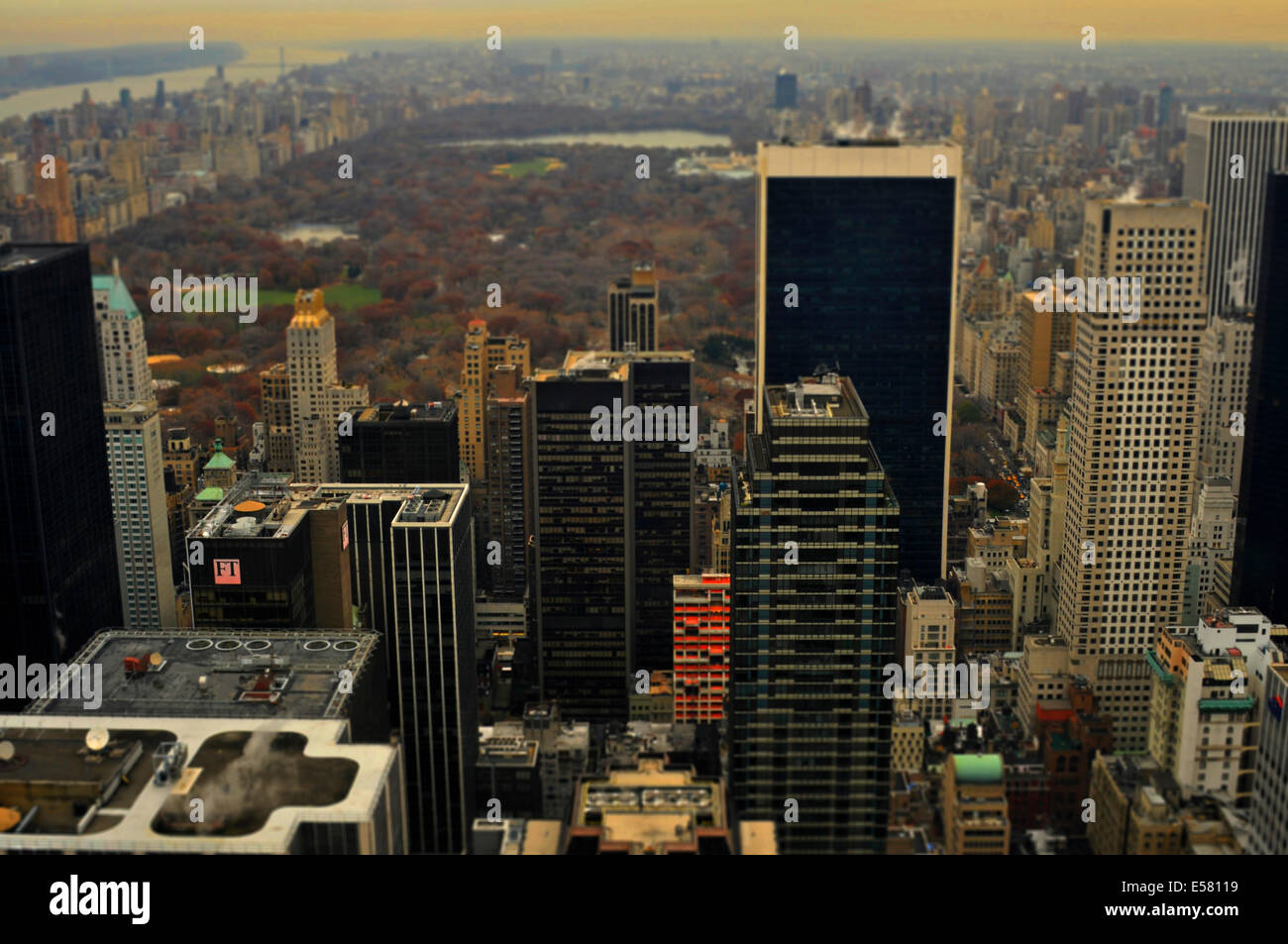 manhattan skyline with central park new york usa Stock Photo - Alamy