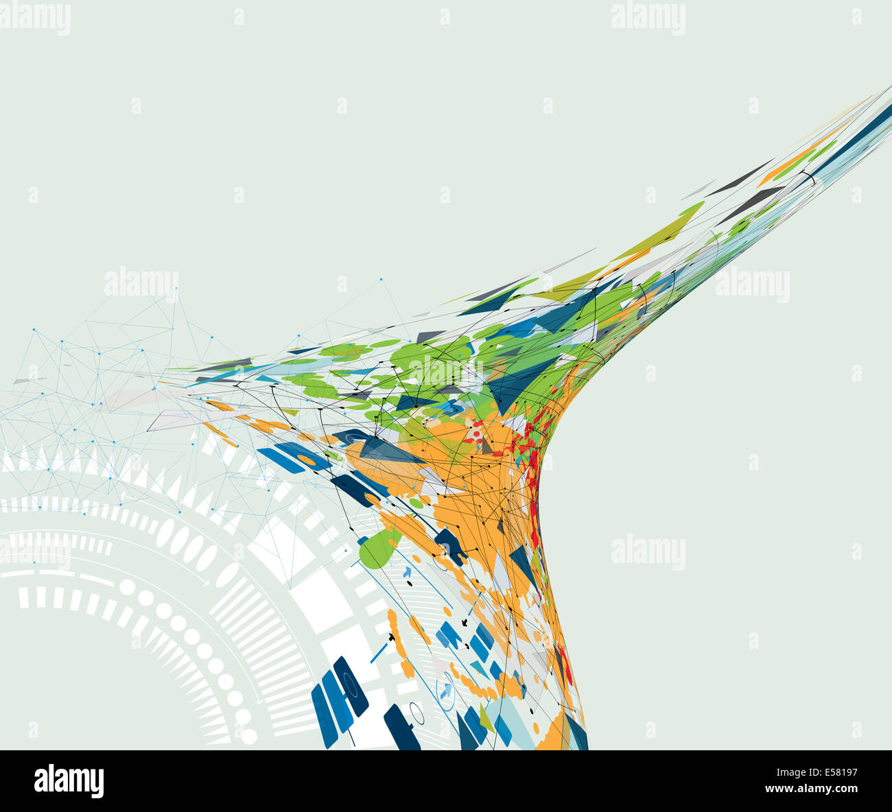 New technology concept for web and social structure imagination of your ...