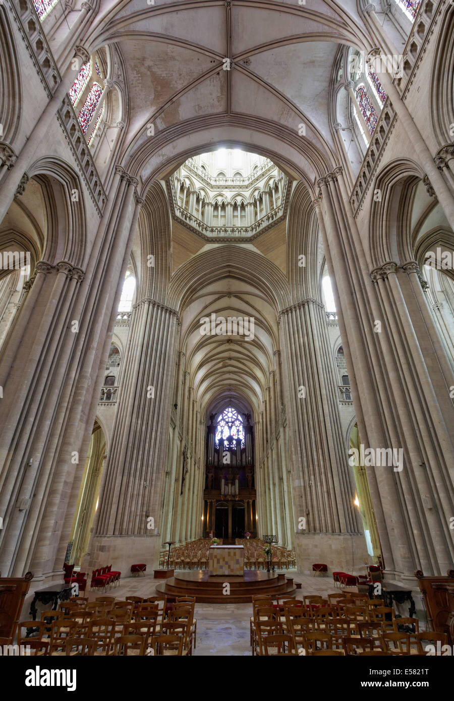 Gothic Coutances Cathedral, Coutances, Cotentin Peninsula, Département ...
