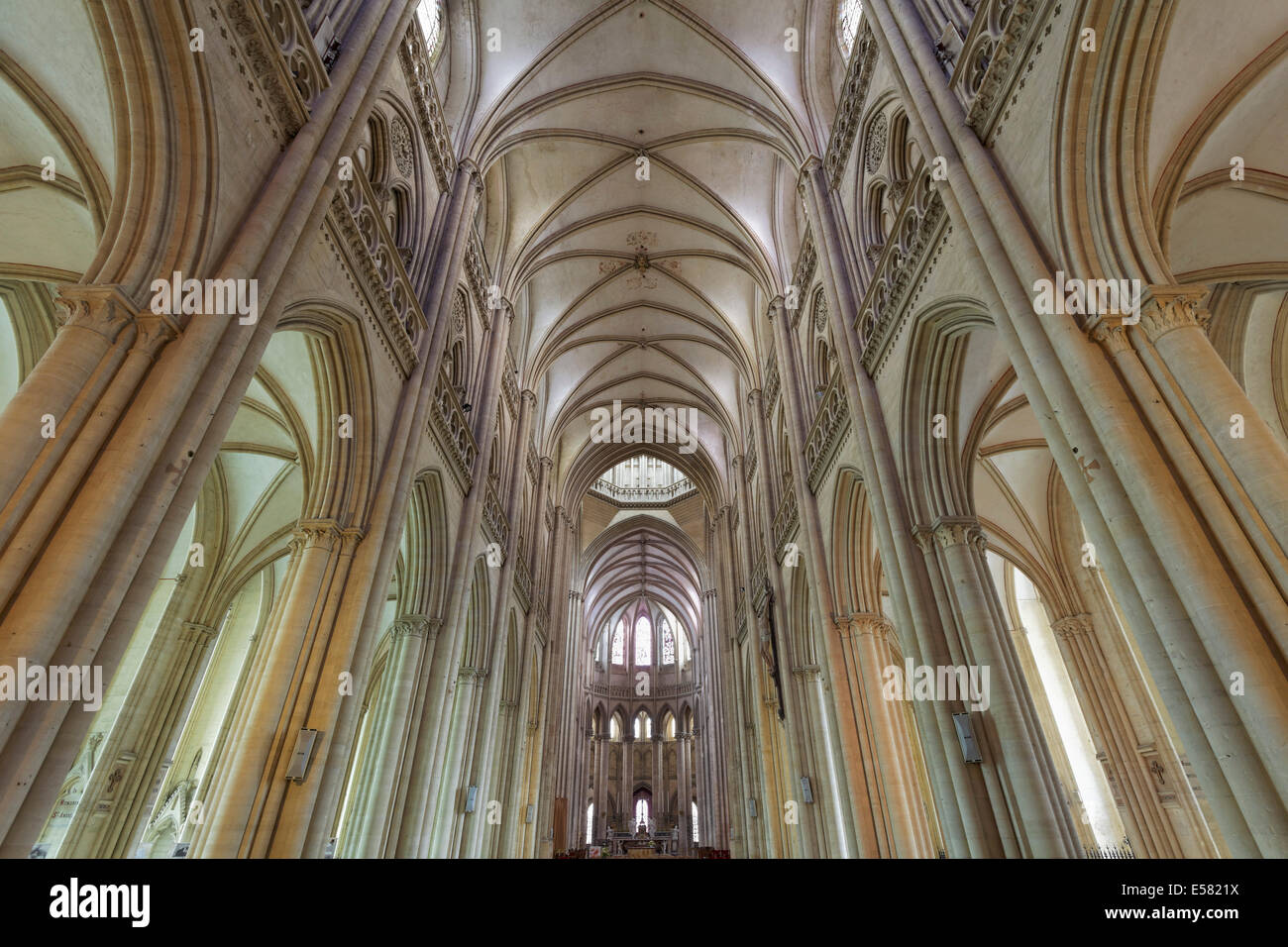 Gothic Coutances Cathedral, Coutances, Cotentin Peninsula, Département ...