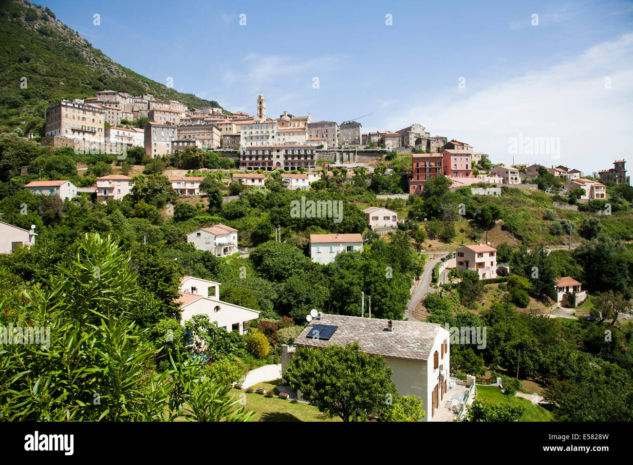 Village of Cervione, east coast of Corsica, France Stock Photo - Alamy
